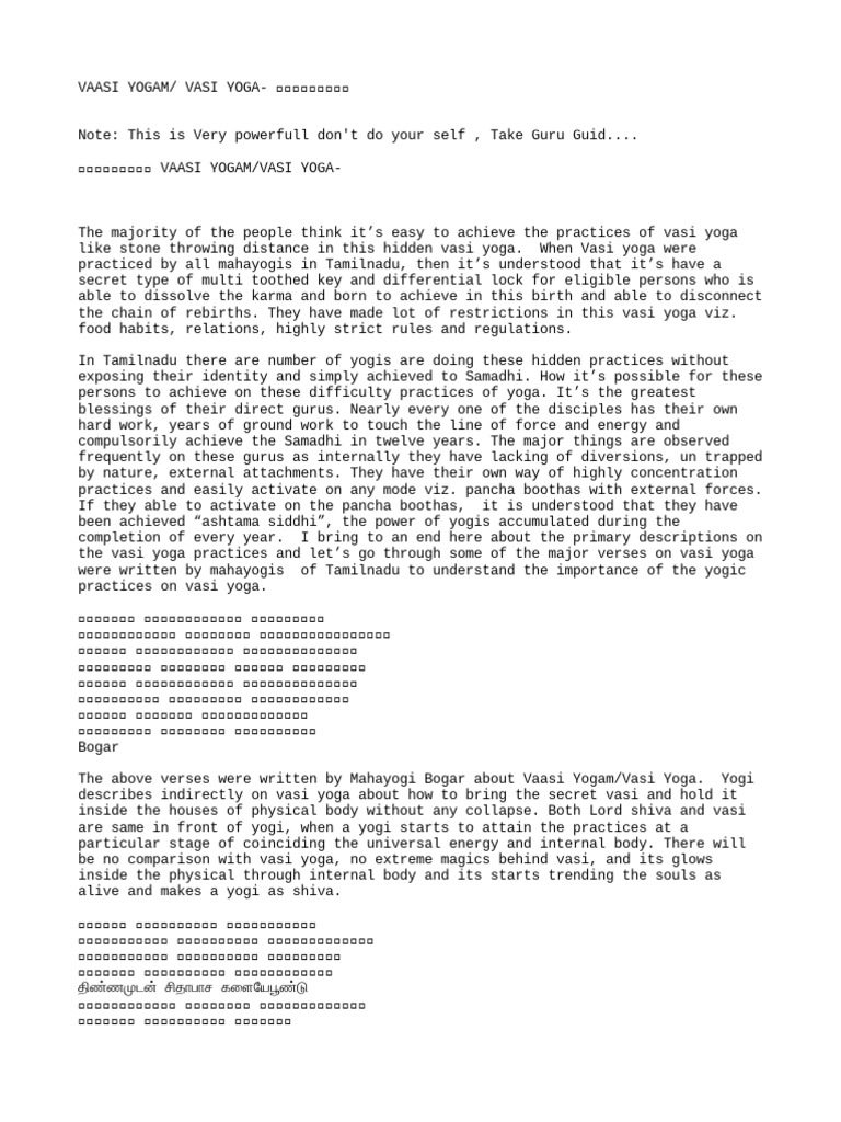 Vaasi Yogam | PDF | Self-Improvement