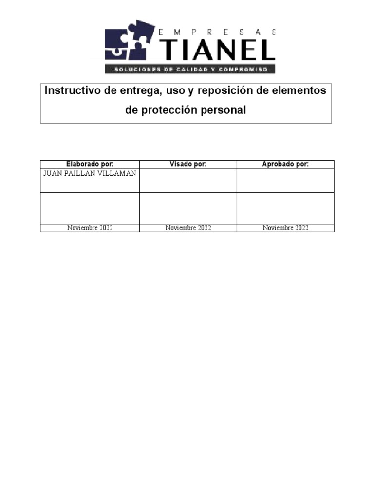 Guía de Uso de EPP en el Trabajo | PDF | Riesgo | Business