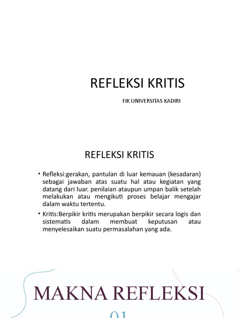 7.refleksi Kritis | PDF | Karier & Perkembangan | Seni