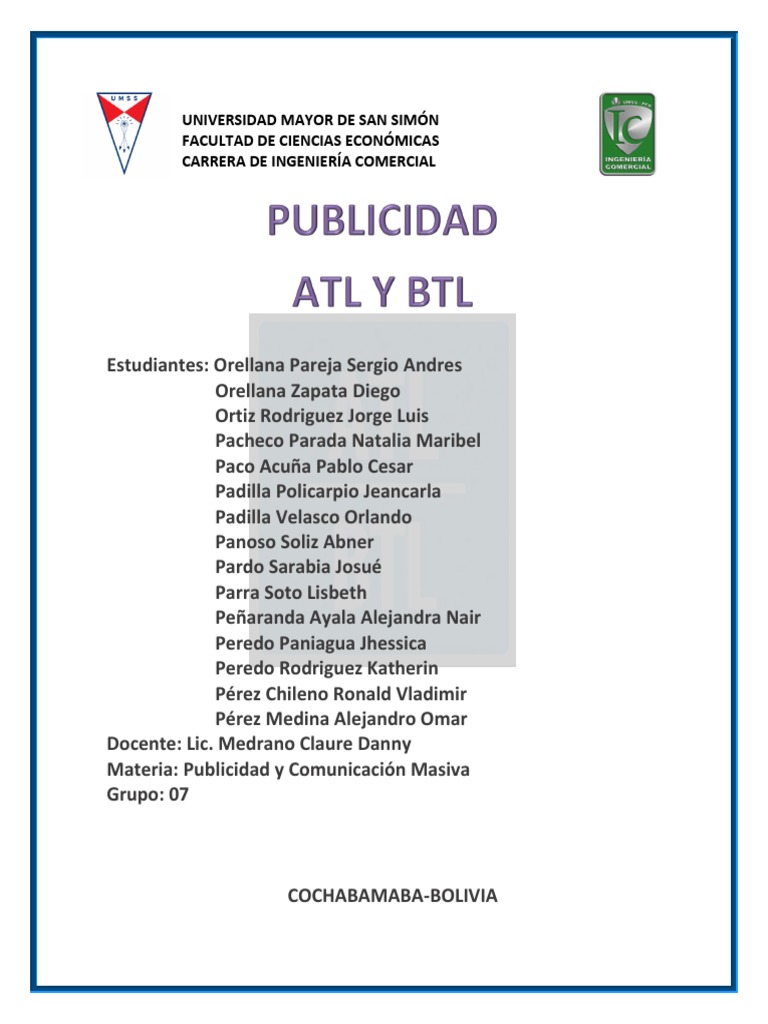 Publicidad Atl y BTL | PDF | Publicidad | Marketing