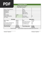 Salary Slip Format Without PF and ESI | PDF