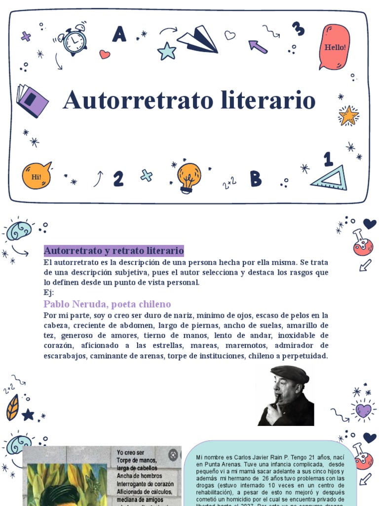 Actividad Autorretrato Literario | PDF