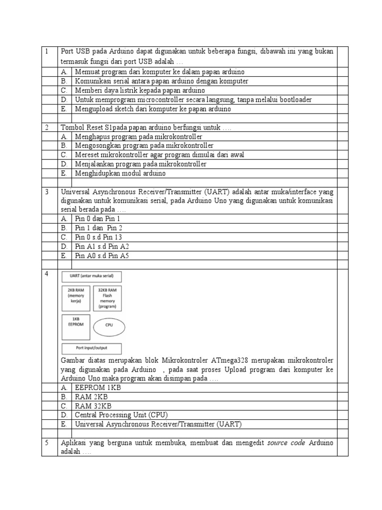 Latihan Soal Iot | PDF | Komputer