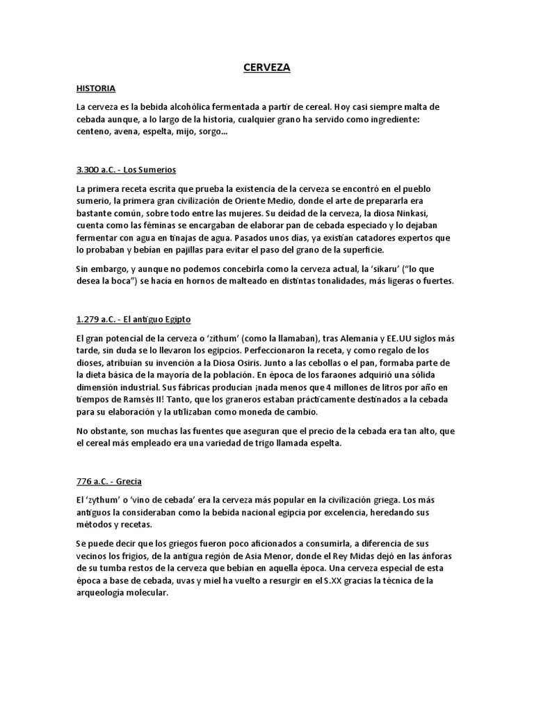 Evidencia 16 Cerveza | PDF | Cerveza | Cerveza inglesa