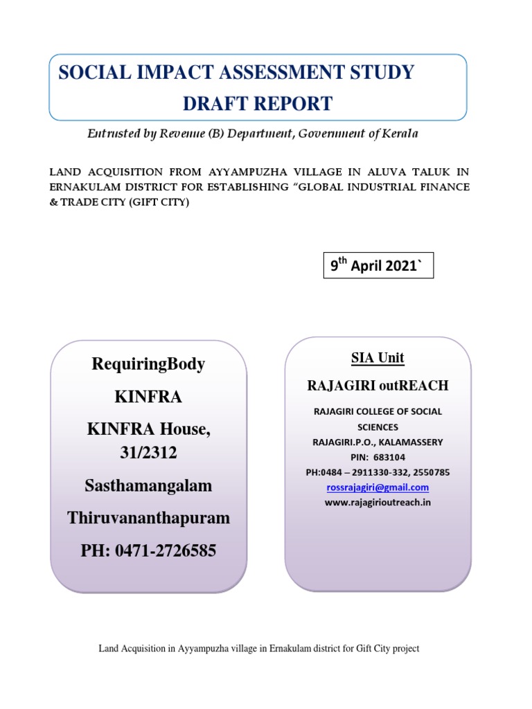 Ayyampuzha Land Acquisition for GIFT City | PDF | Climate Change ...