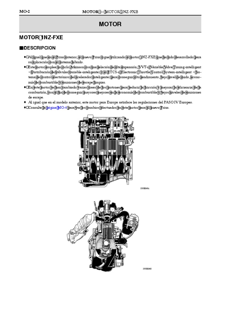 Motor 1Nz-Fxe | PDF | Máquinas | Ingeniería mecánica