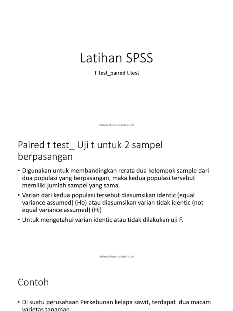 Paired T Test Analysis Pdf