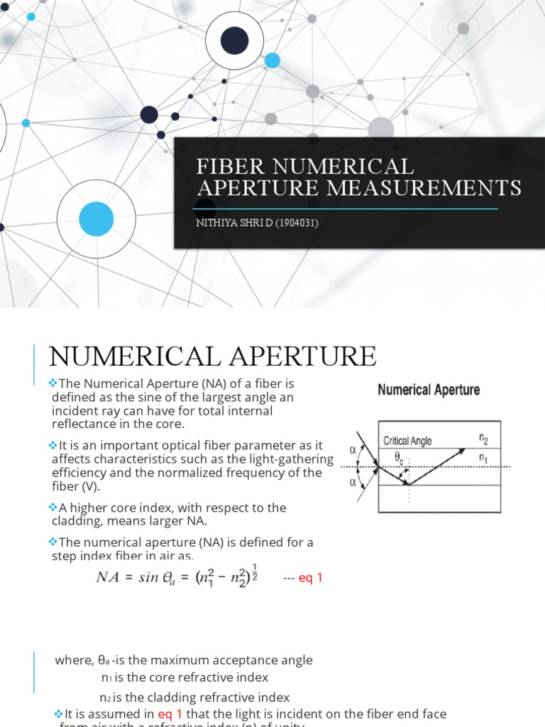 Fiber Numerical Aperture Measurements | PDF | Optical Fiber | Applied ...