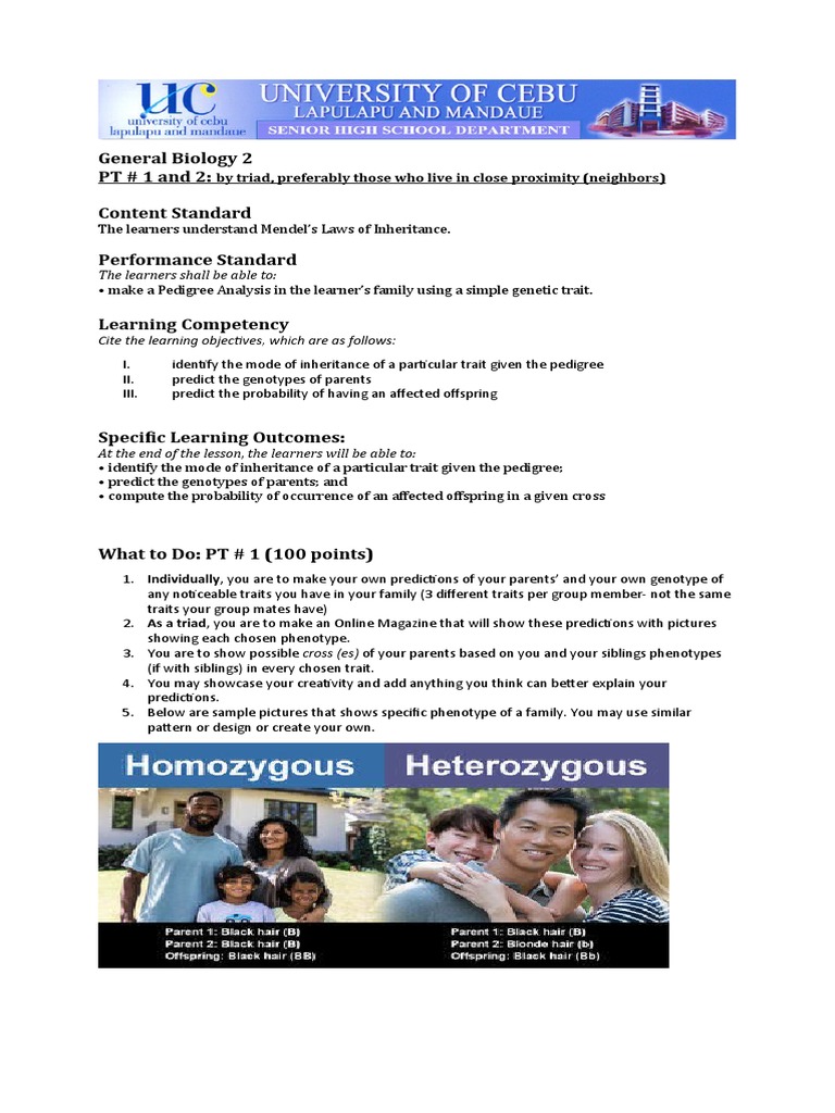 Gen Bio 2 PT # 1 On Genetics | PDF | Science & Mathematics