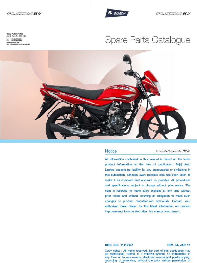 Platina 100ES - BS IV | PDF | Screw | Vehicle Technology