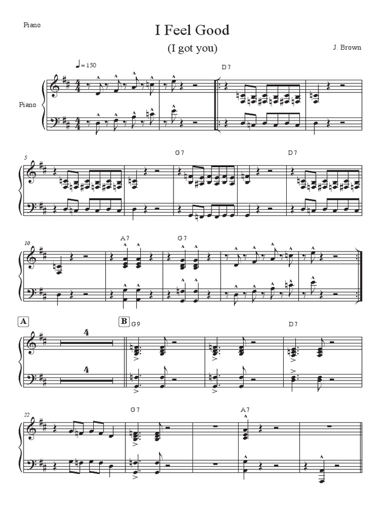 I Feel Good - Piano | PDF