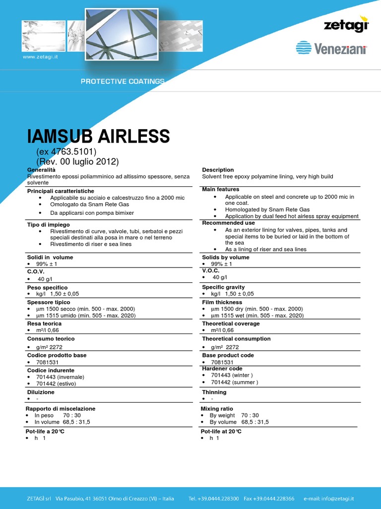 Iamsub Airless: (Ex 4763.5101) (Rev. 00 Luglio 2012) | PDF
