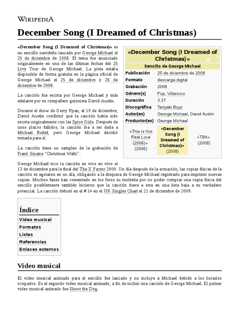 December Song (I Dreamed of Christmas) | PDF | Música grabada ...