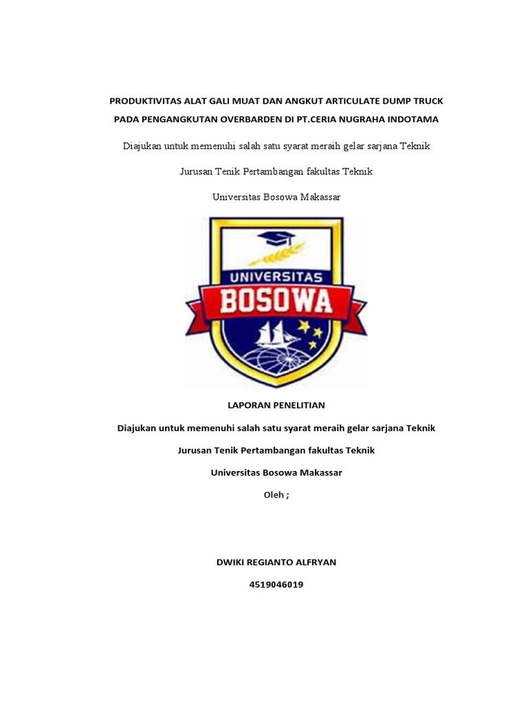 LAPORAN Produktivitas Alat Gali Muat Dan Angkut | PDF