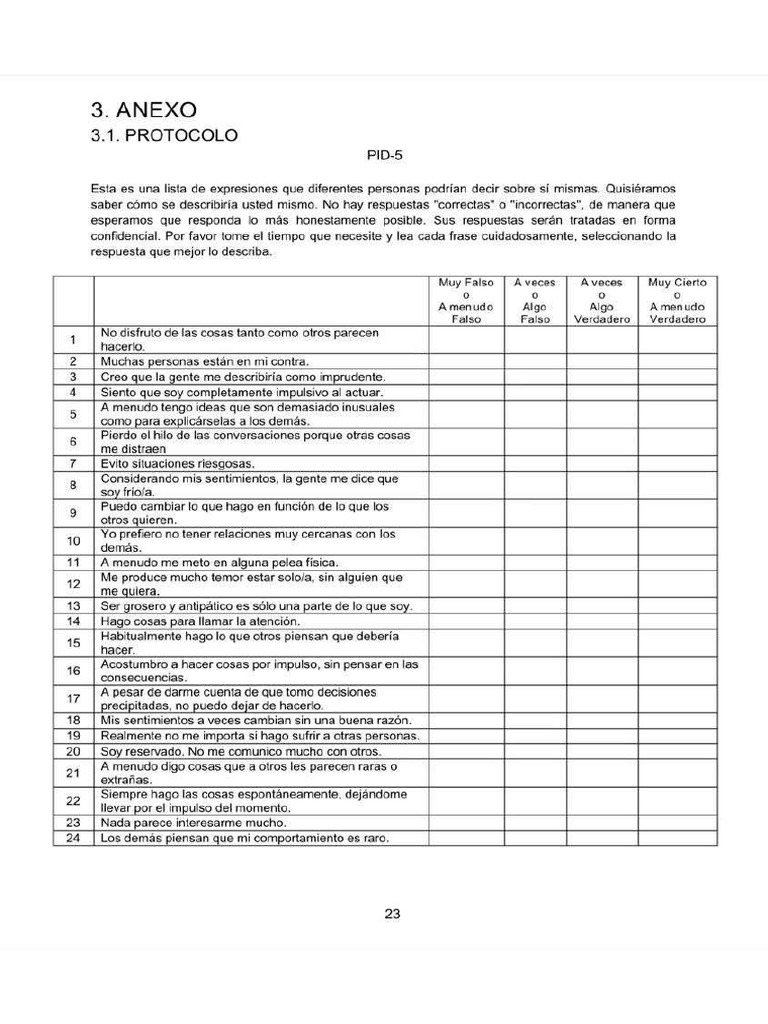 CUADERNILLO PID-5 | PDF