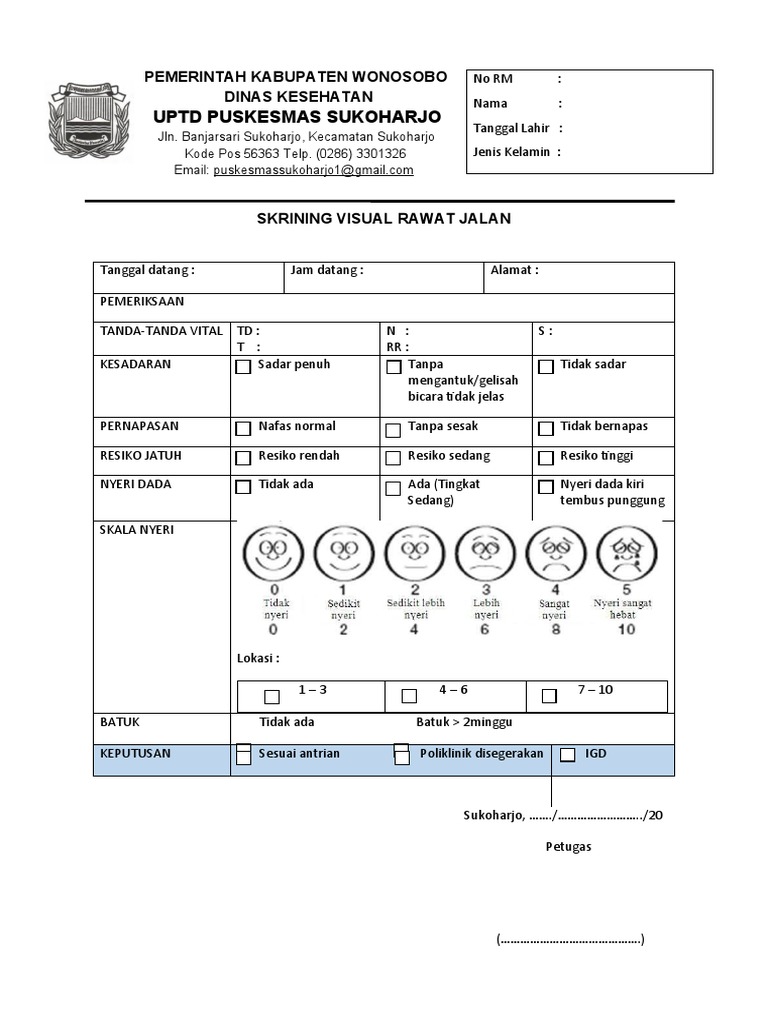 Form Skrining Visual Rawat Jalan | PDF