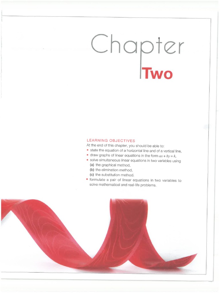 Chapter2linear Graphs and Simultaneous Linear Equations | PDF