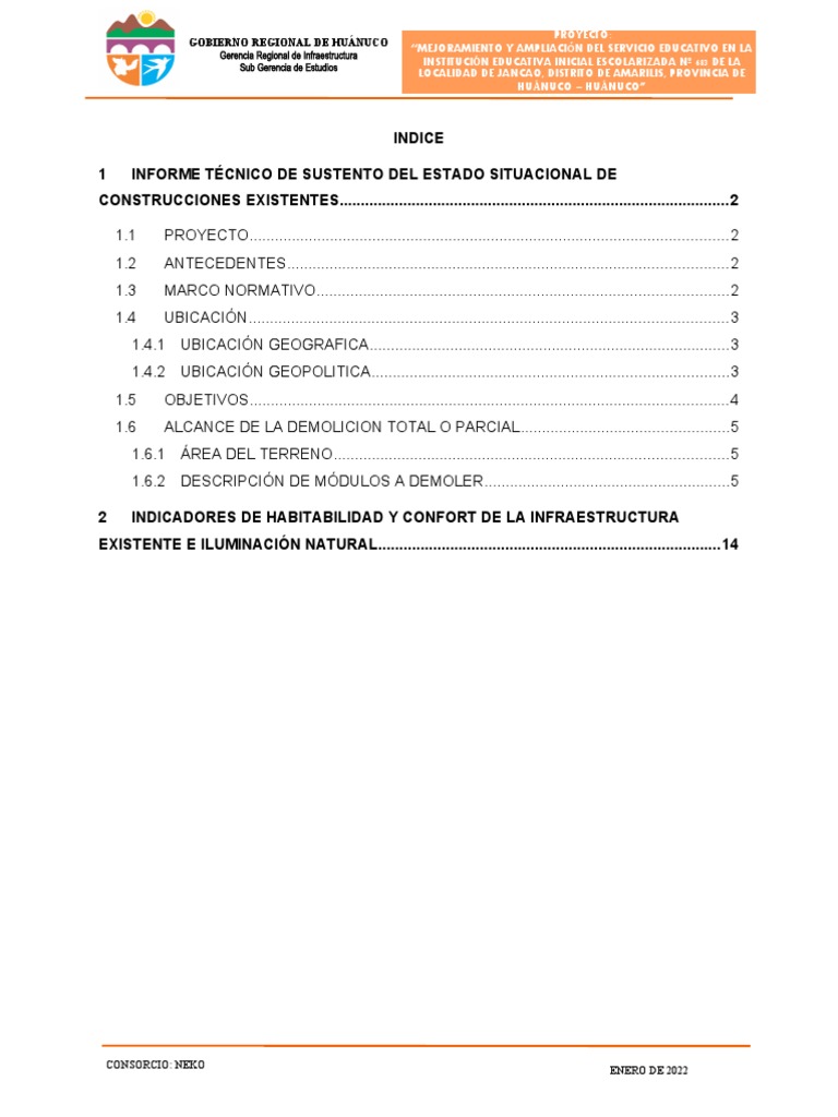 Informe Tecnico de Sustento | PDF | Ingeniería de Edificación | Construyendo tecnología