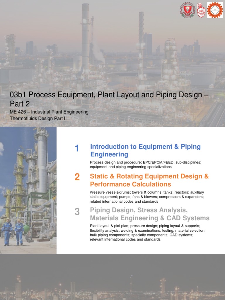 03b1 - Process Equipment, Plant Layout & Piping Design | PDF ...
