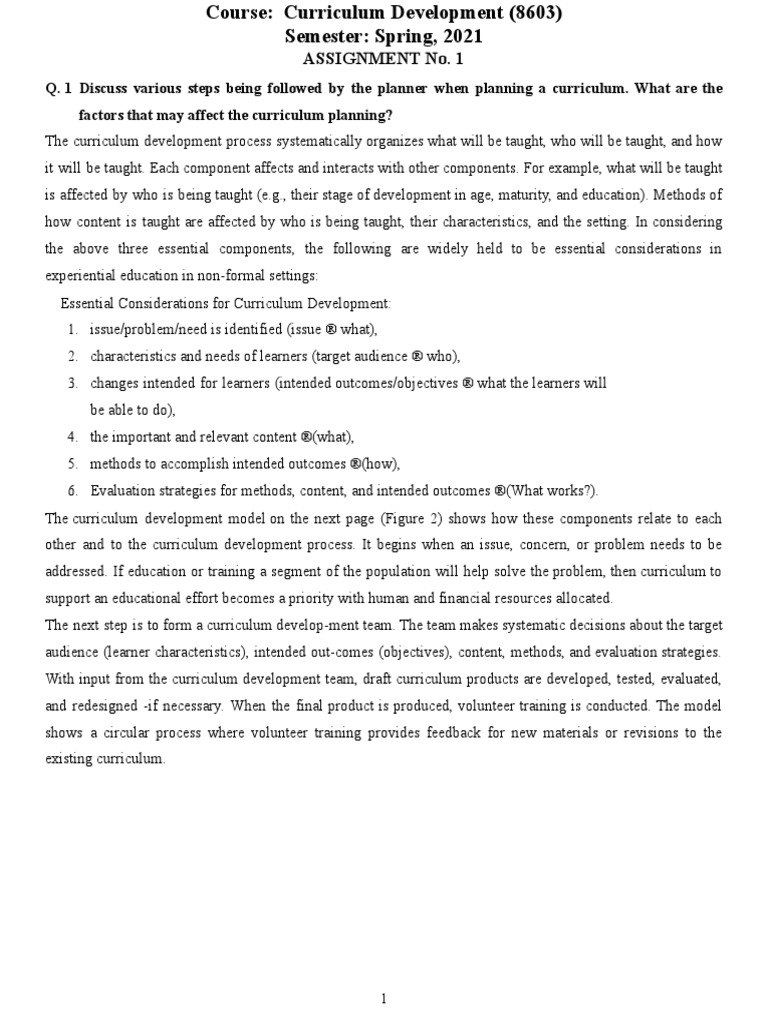 8603 - Solved Assignment 1 by Ahmad | PDF | Educational Psychology | Psychology