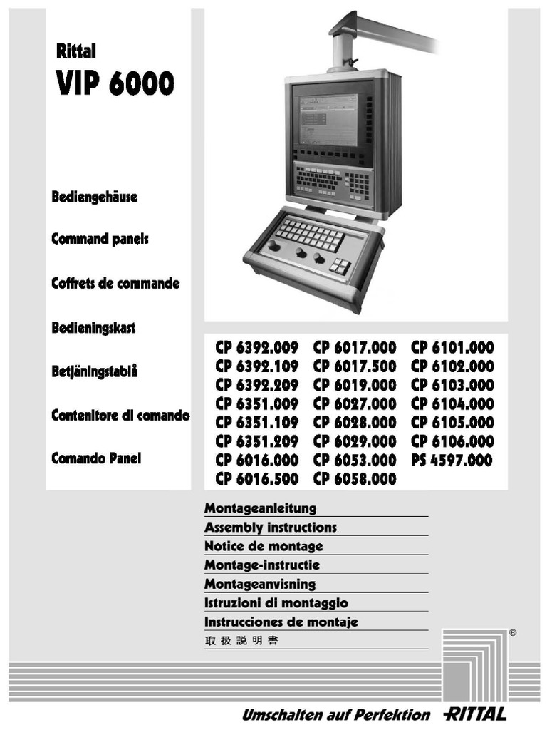 Rittal VIP 6000 Montageanleitung 5 361 | PDF