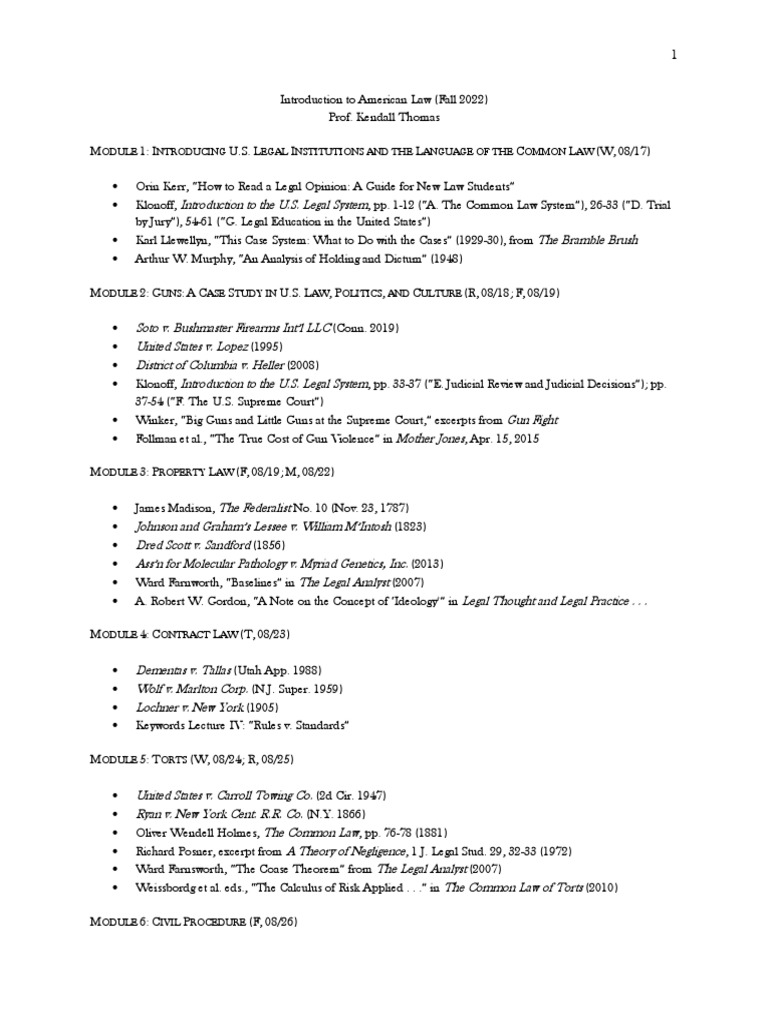 IAL Thomas - Case Briefs and Selected Notes | PDF | Commerce Clause ...