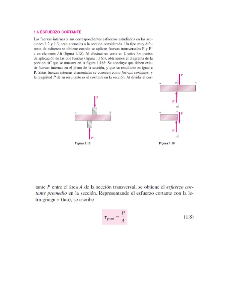 Esfuerzo Cortante | PDF