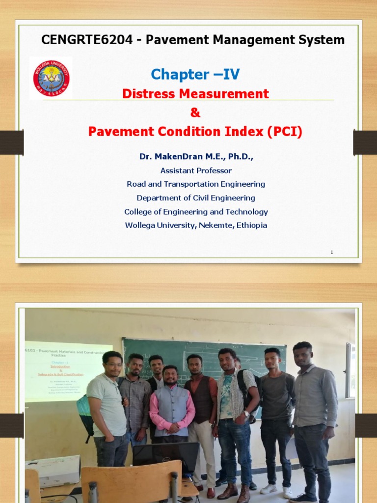 Makendran C Wollega University - Measurement of Pavement Condition Index (PCI) | PDF ...
