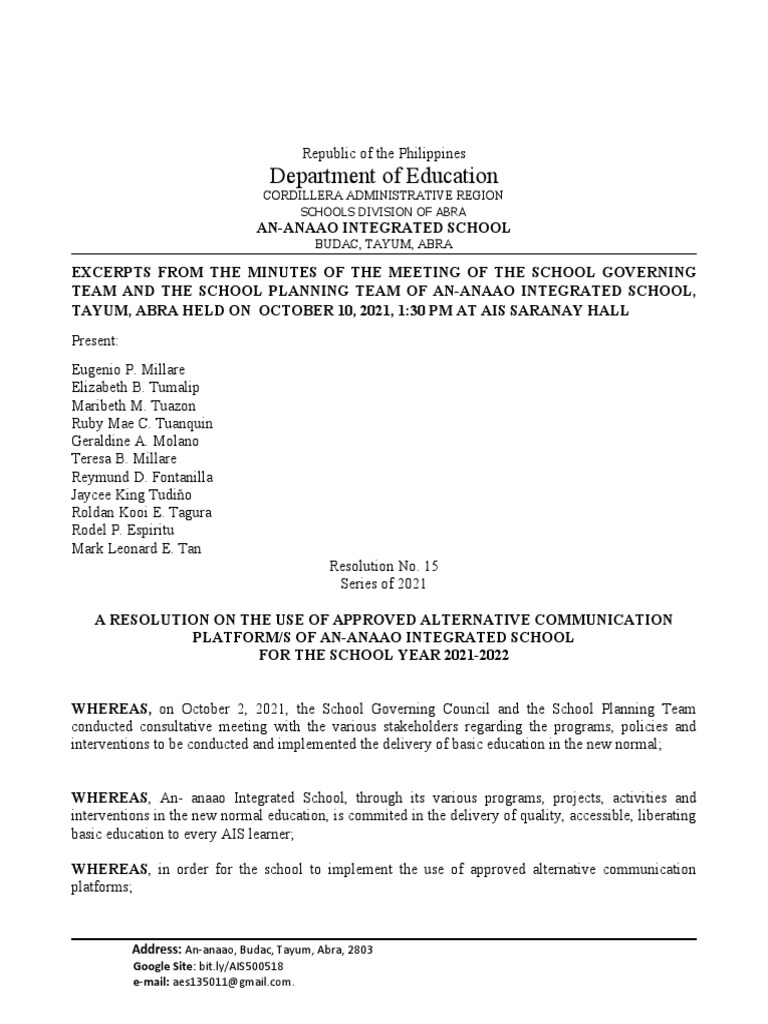 SGC Resolution | PDF