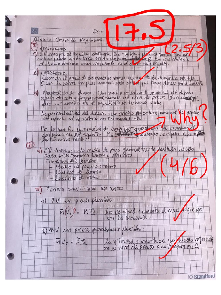 2020-1 PC1 Solucionario | PDF