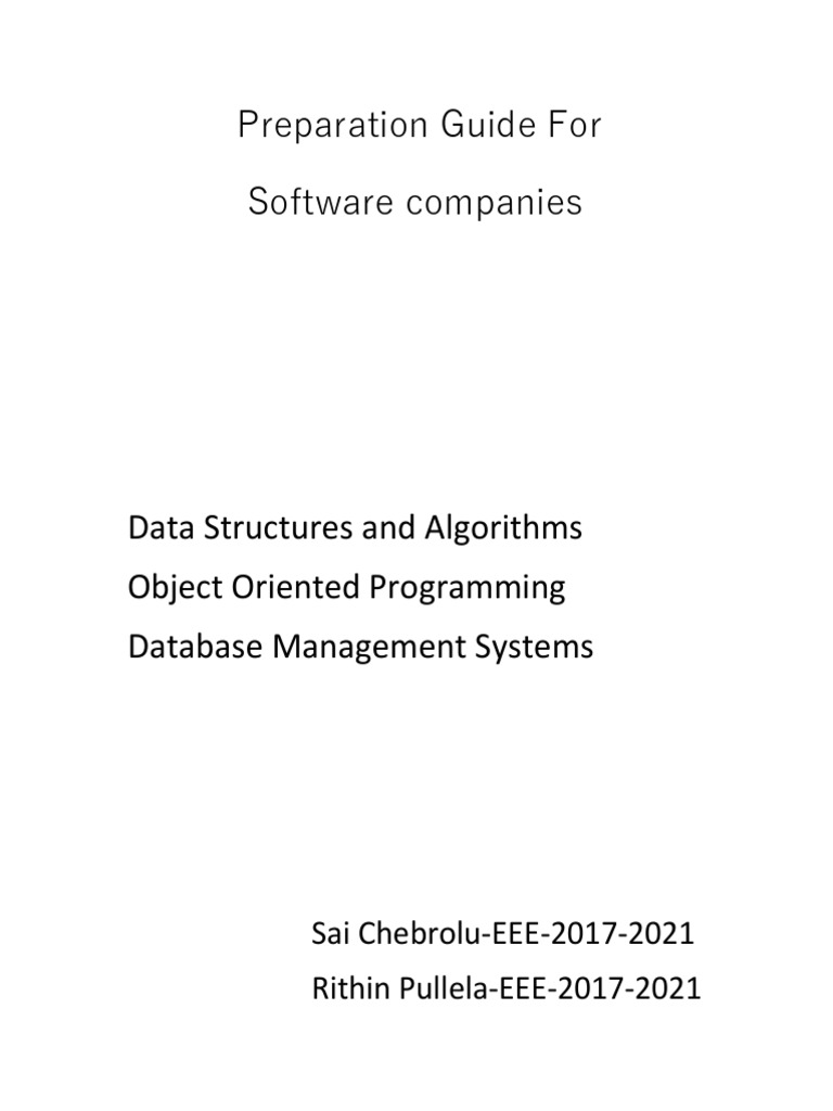 Software Prep Guide | PDF
