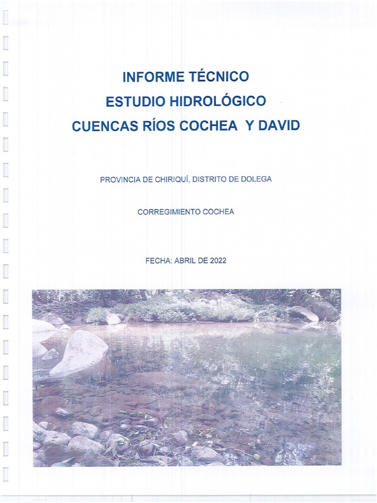 Estudio Hidrologico-Rio Cochea-24082022151526 | PDF