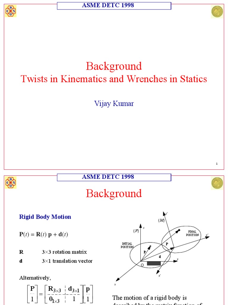 Introduction Screw Theo | PDF | Rotation Around A Fixed Axis ...