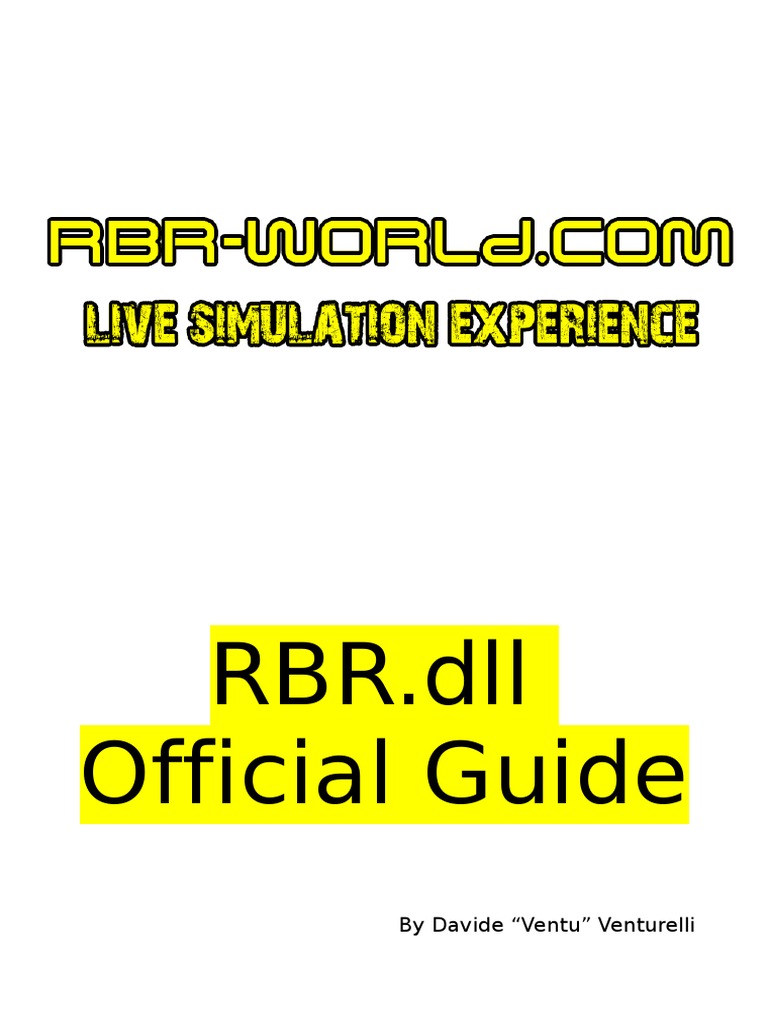 RBR - DLL Official Guide: by Davide "Ventu" Venturelli | PDF ...