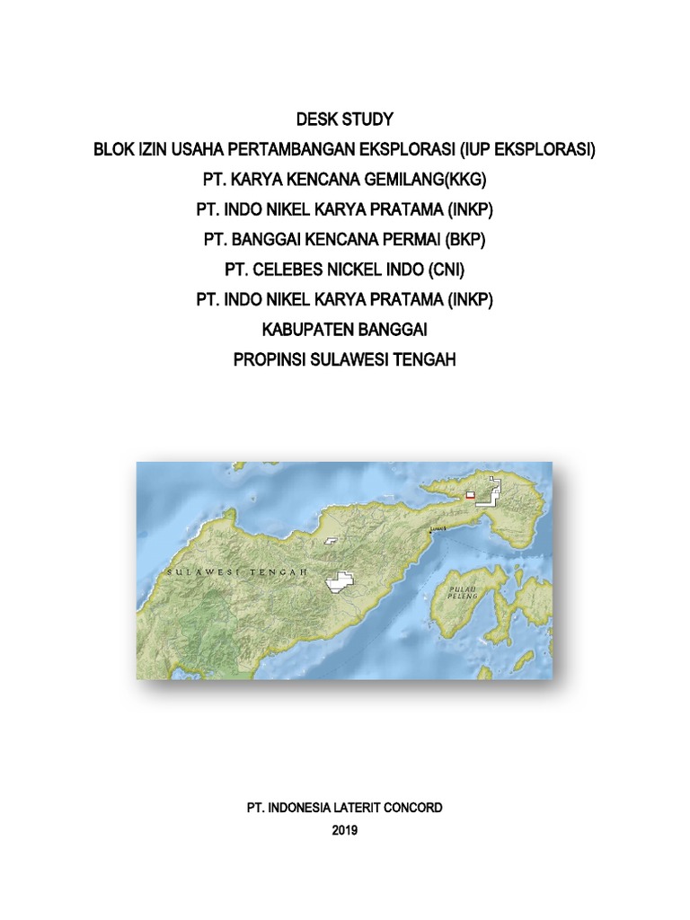 Desk Study Banggai Group - 7 Iup | PDF