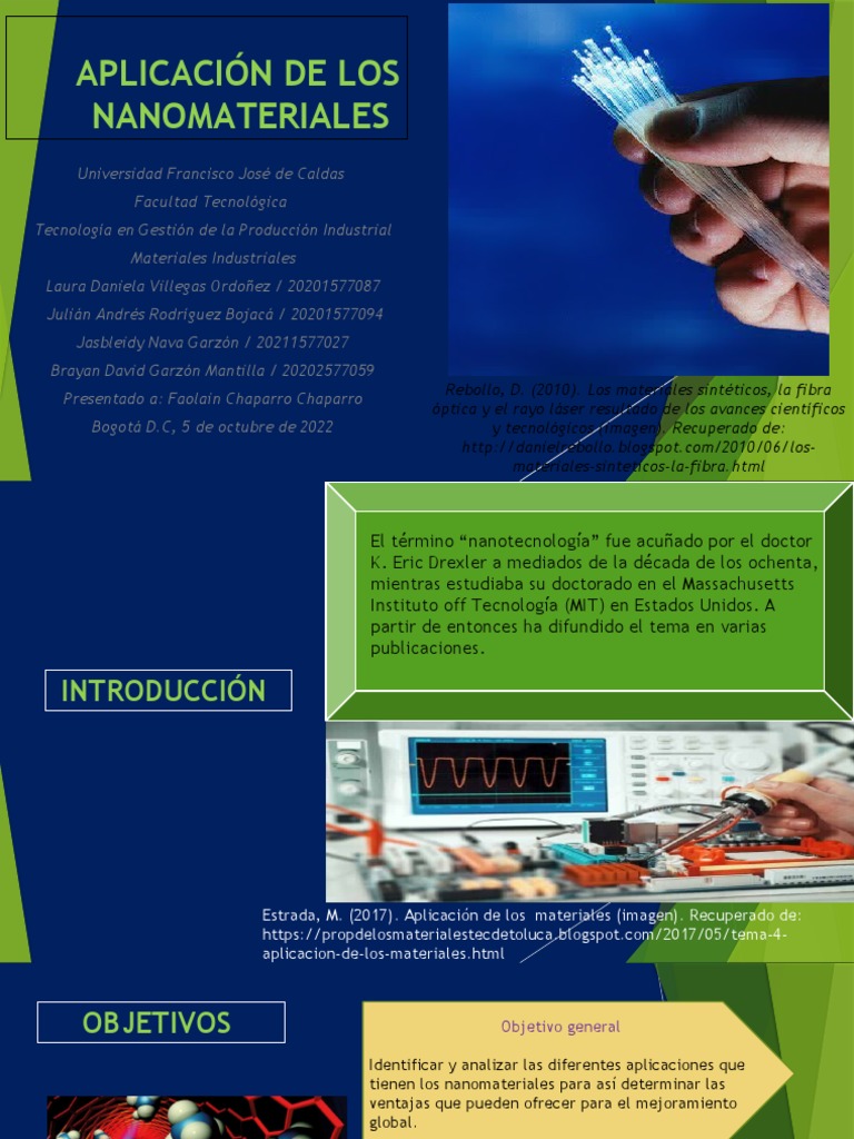 Aplicación de Los Nanomateriales Presentación | PDF | Nanotecnología ...