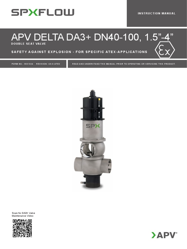 Apv Valves Da3plus Atex GB | PDF | Valve | Applied And Interdisciplinary Physics