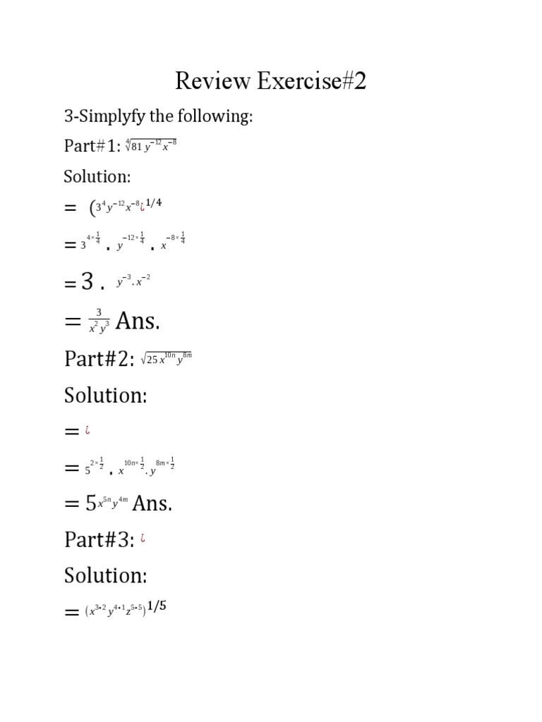 Review Exercise#2 | PDF