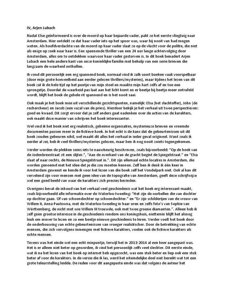 Recensie NE IV, Arjen Lubach | PDF