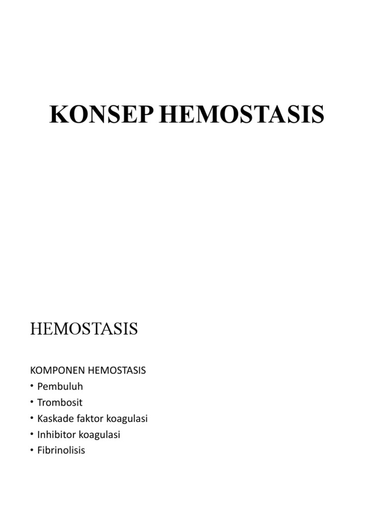 Konsep Hemostasis | PDF