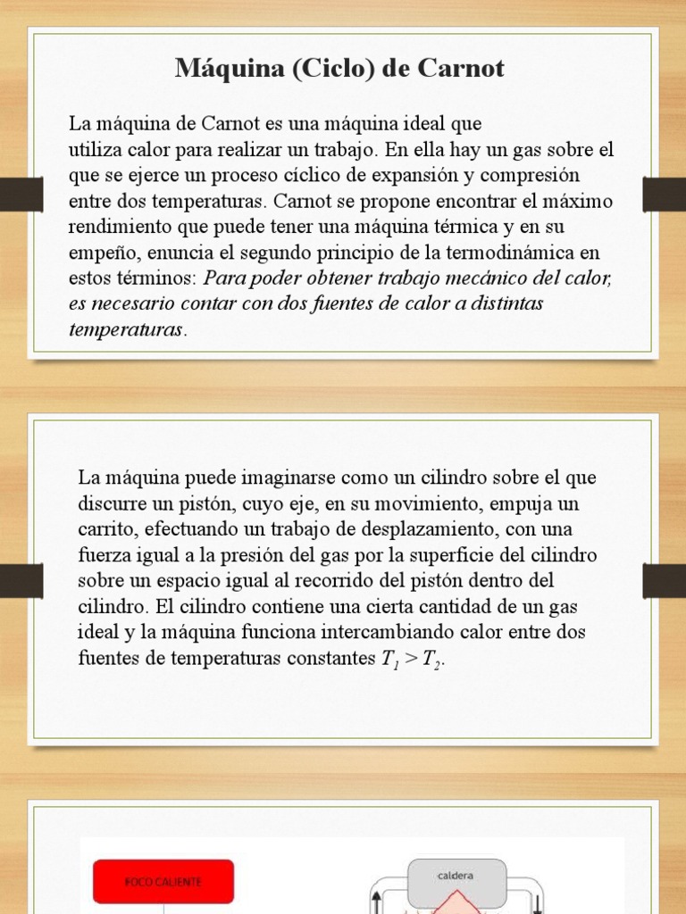 Máquina (Ciclo) de Carnot | PDF | Mecánica | Física Aplicada e Interdisciplinaria