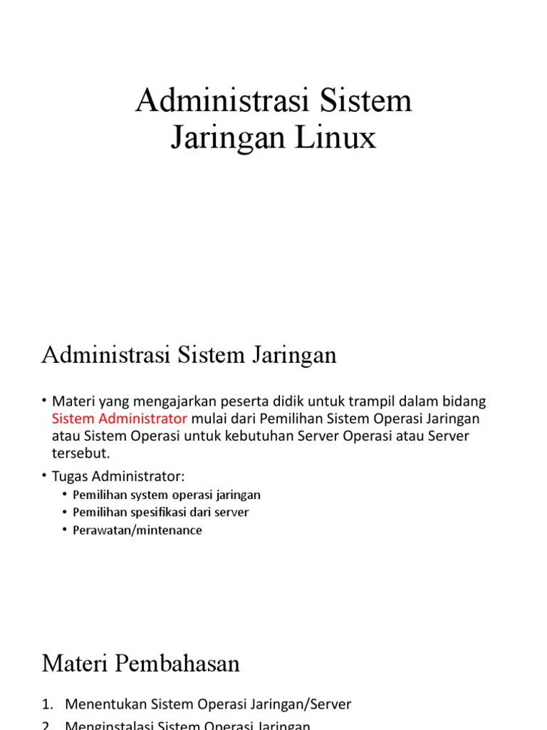 01 - Peran Sistem Operasi Server Dalam Jaringan | PDF | Komputer