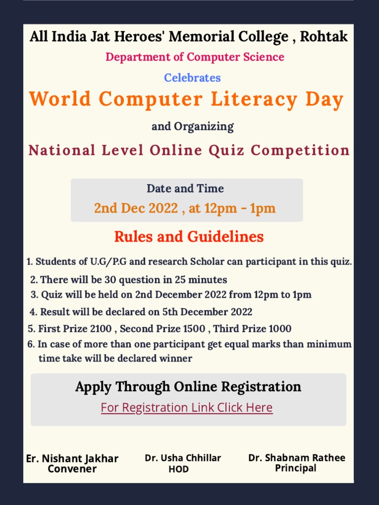 Quiz Competition | PDF | Science & Mathematics | Computers