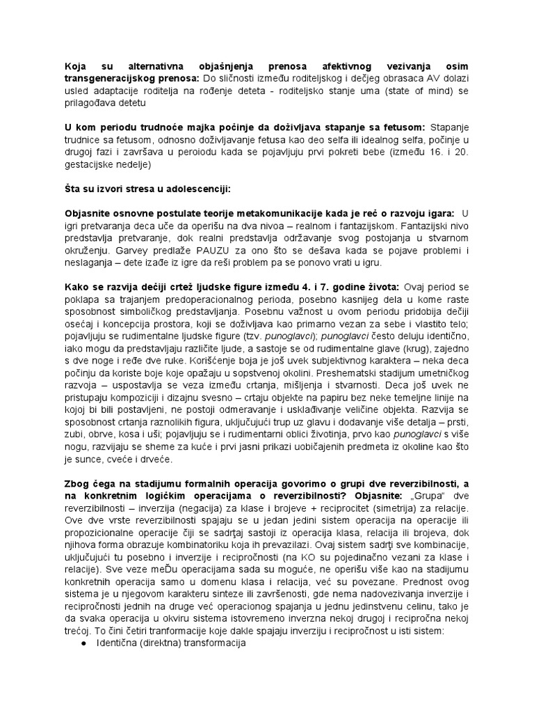 Razvojna - Ispit - Prošireno | PDF