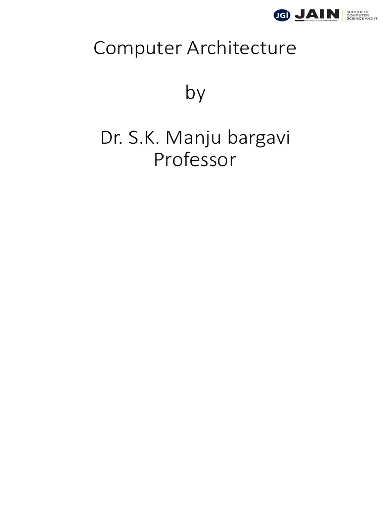 Module1 CA PDF Final | PDF | Computer Data Storage | Central Processing Unit