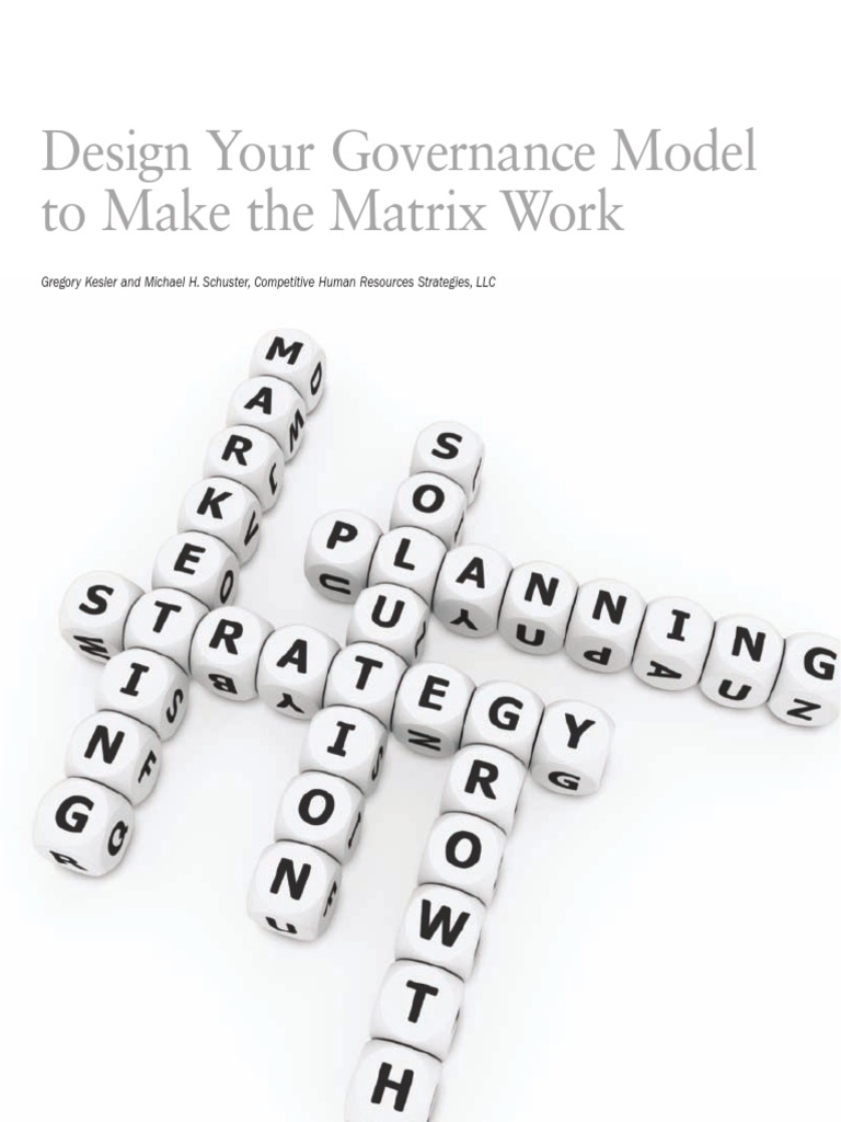 Make The Matrix Work Final | PDF | Governance | Brand