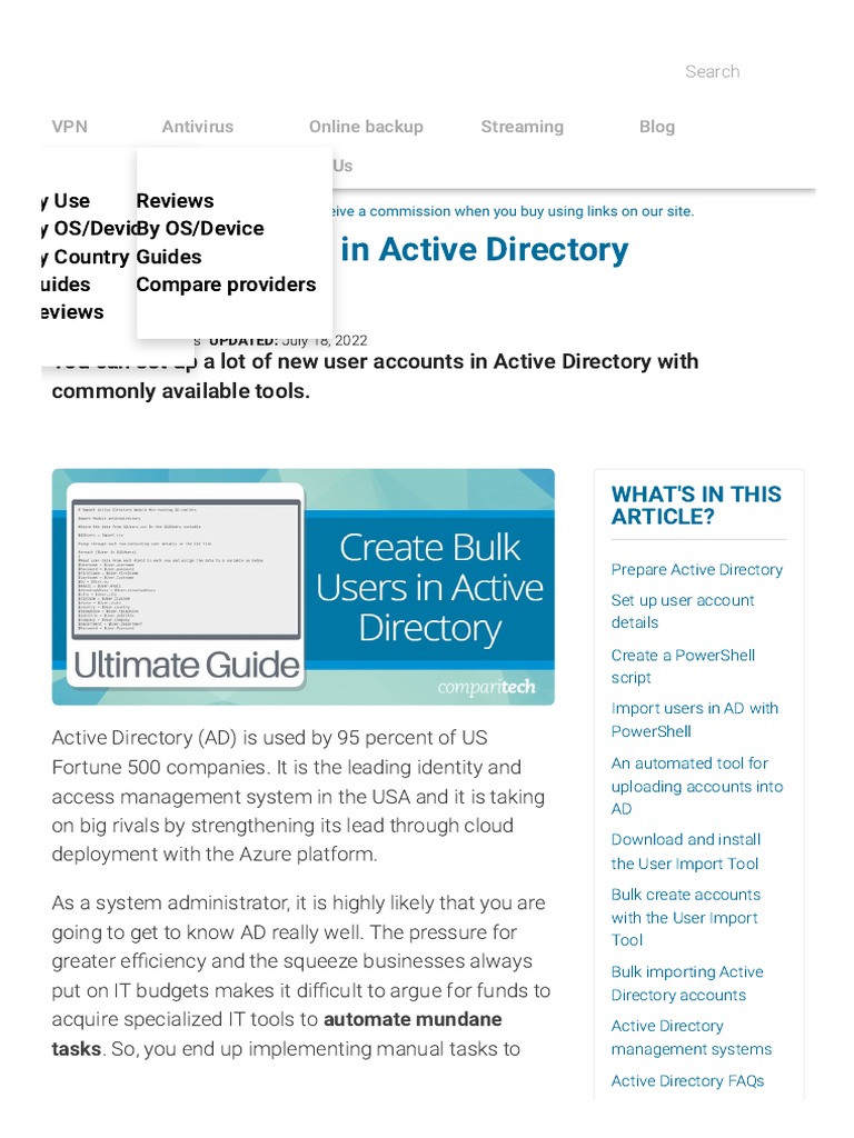 Create Bulk Users In Active Directory Step By Step Guide And Free Tool Pdf