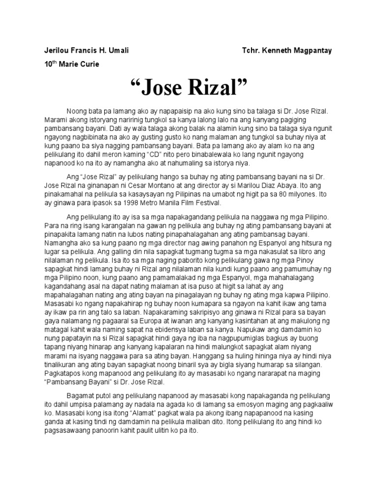 Jose Rizal | PDF