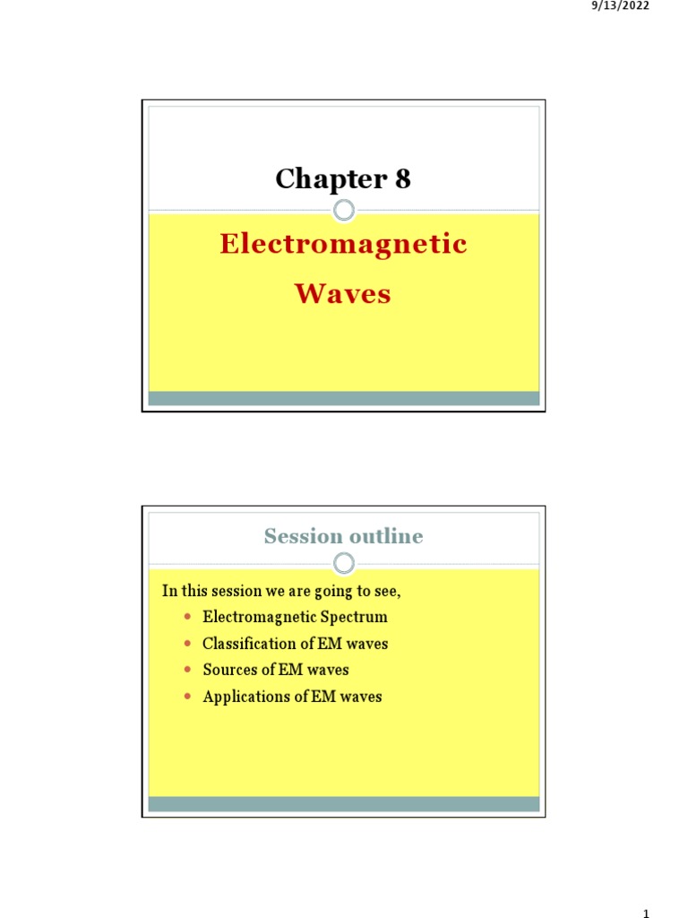 8.1. Electromagnetic Waves | PDF | Electromagnetic Radiation | Waves