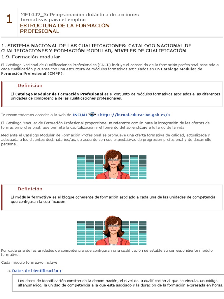 Estructura de La Formación Profesional: MF1442 - 3: Programación Didáctica de Acciones ...